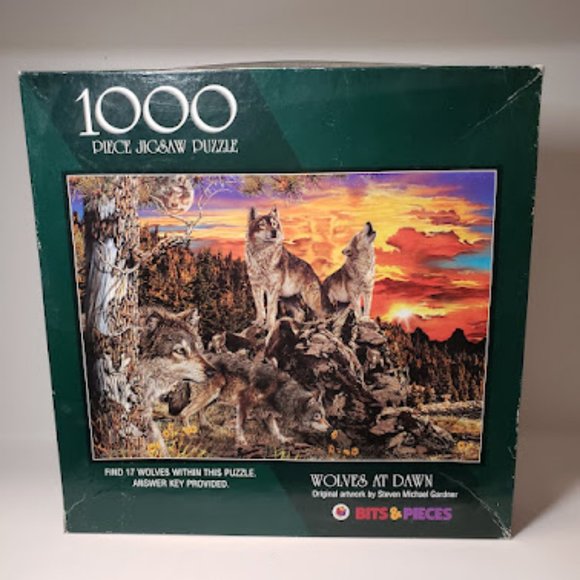 Toys | Vintage 100 Piece Wolves At Dawn Jigsaw Puzzle Steven Michael ...